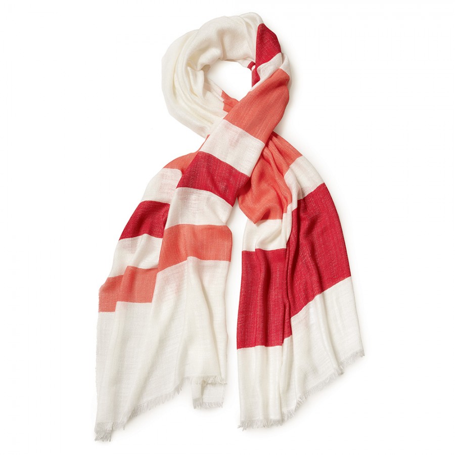 Scarf Stole in light striped viscose Made in Italy Nicki Colombo